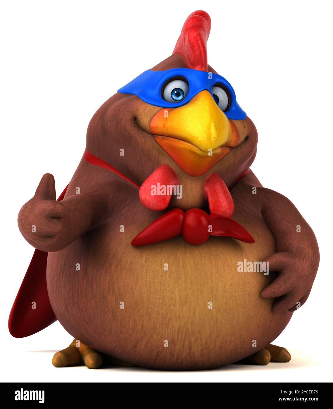 Fun 3D cartoon illustration of a chicken superhero Stock Photo - Alamy