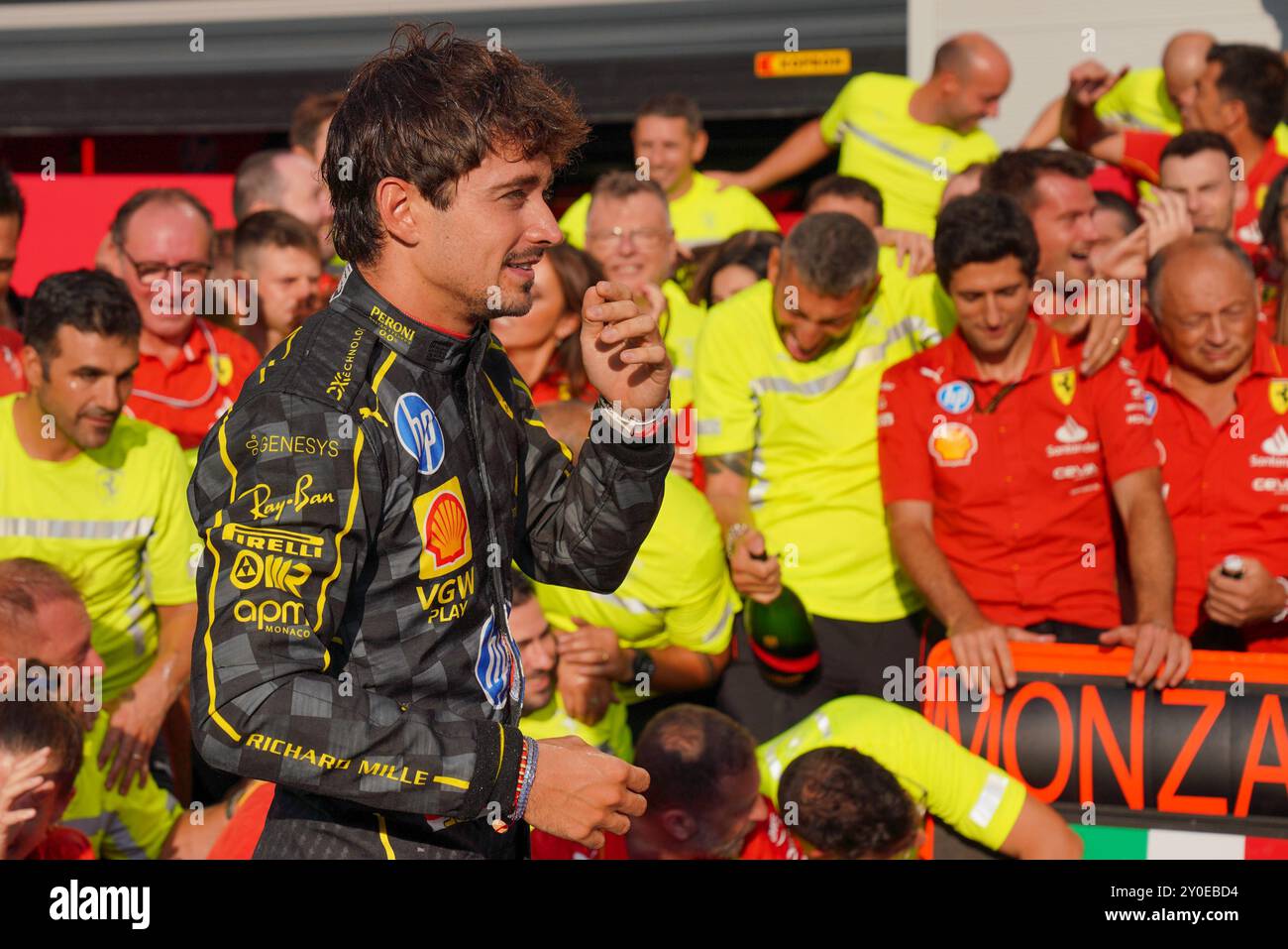 Charles Leclerc celebrates the win during Formula 1 - Pirelli Gran ...