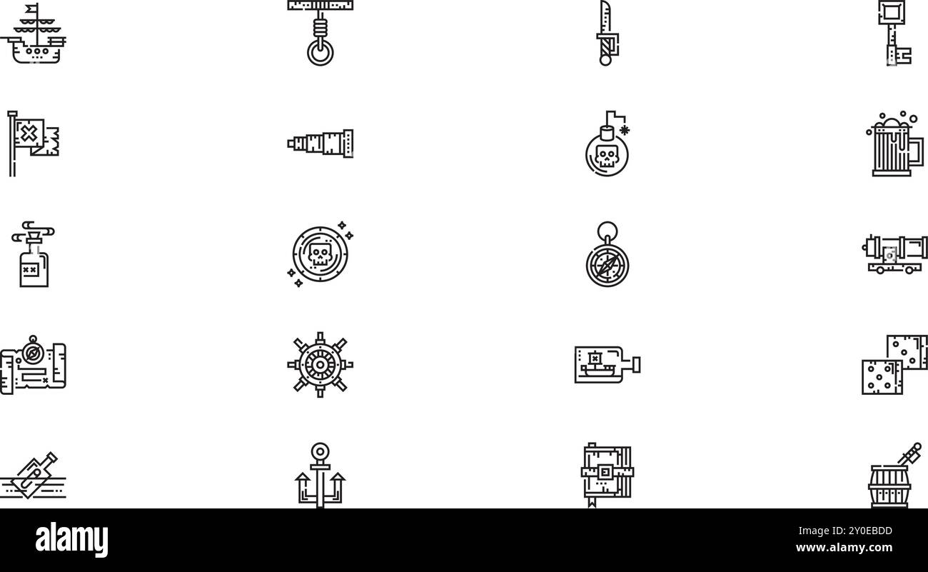 Pirates icons High-Quality Vector Icons Collection with Editable Stroke ...
