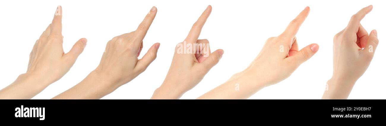 Set of Hands with touching gestures, isolated on a transparent ...