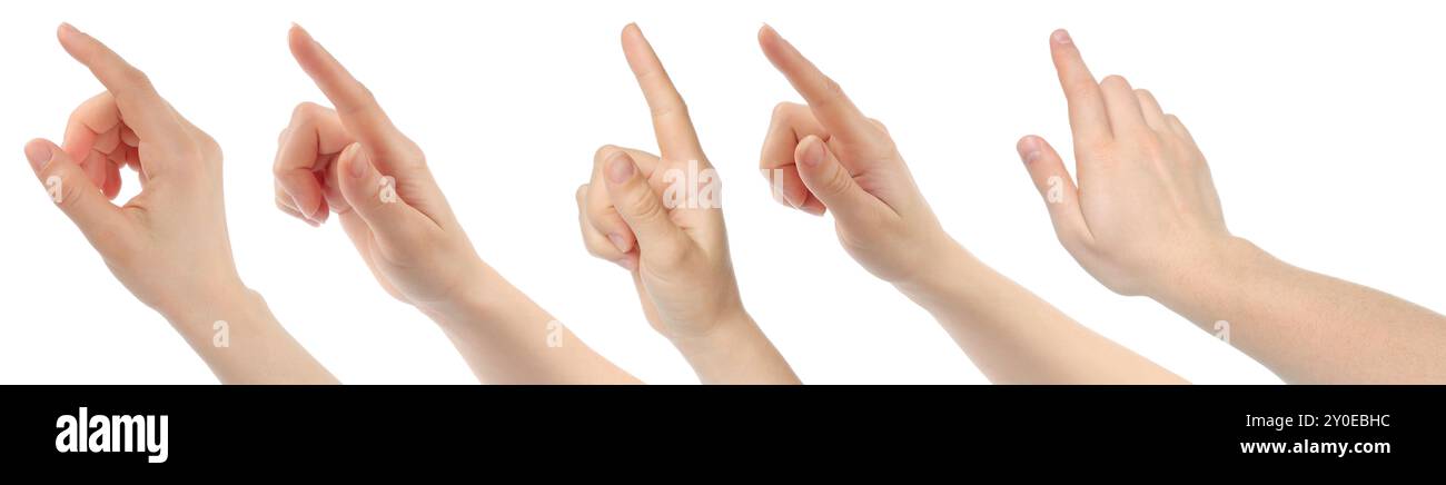Set of Hands with touching gestures, isolated on a transparent ...
