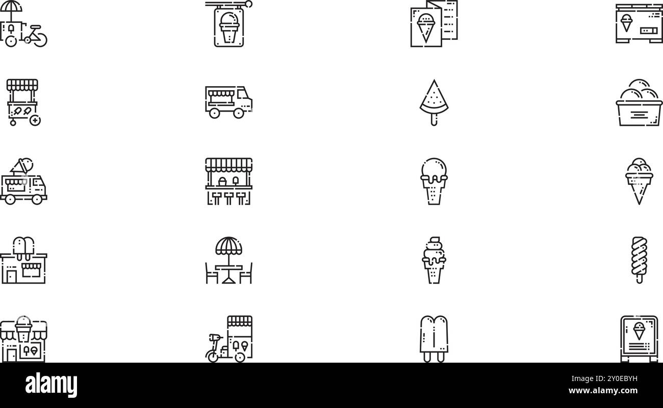 Ice cream shop icon pack High-Quality Vector Icons Collection with ...