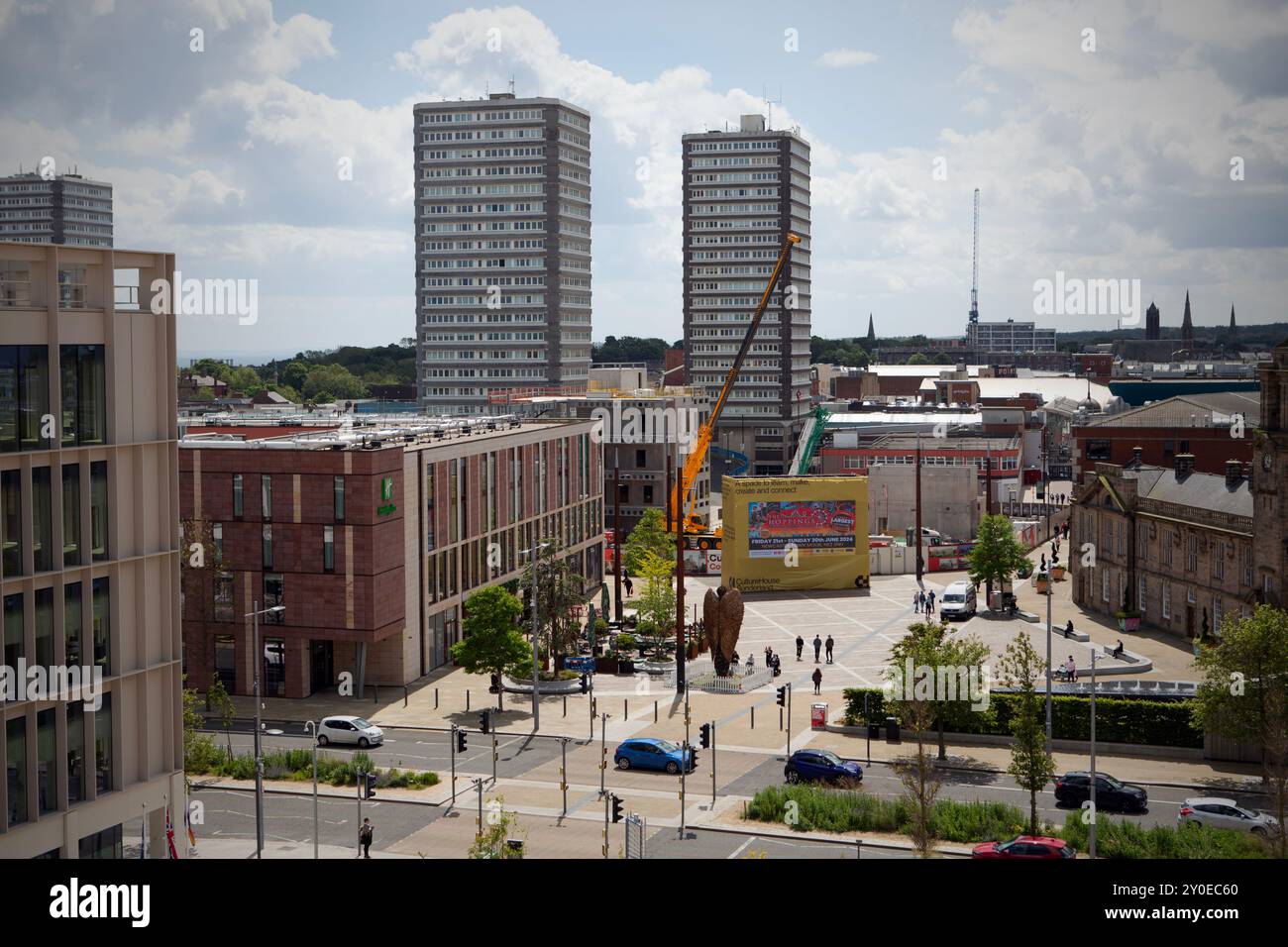 An aerial view of Keel Square in Sunderland City centre, where the ...