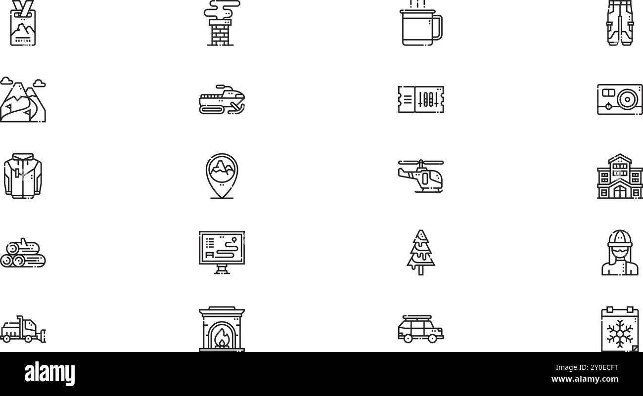 Ski resort icons High-Quality Vector Icons Collection with Editable ...