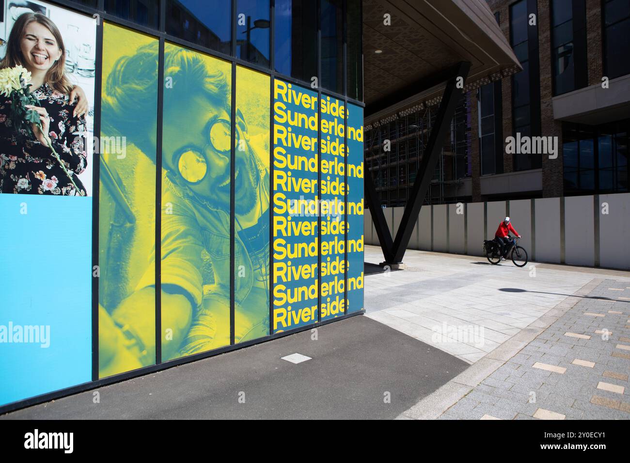 A man cycles past The Beam office building in Sunderland City centre ...