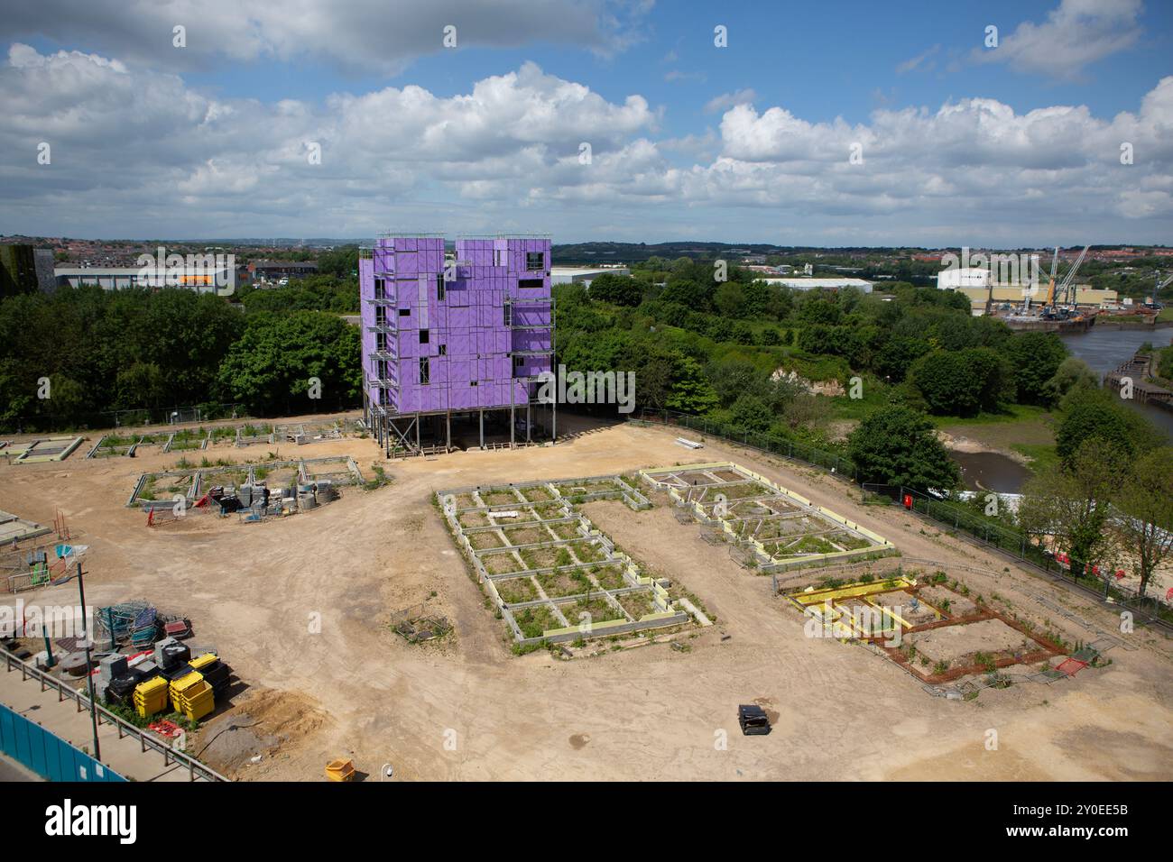 Riverside appartments in early construction in the Riverside area in ...