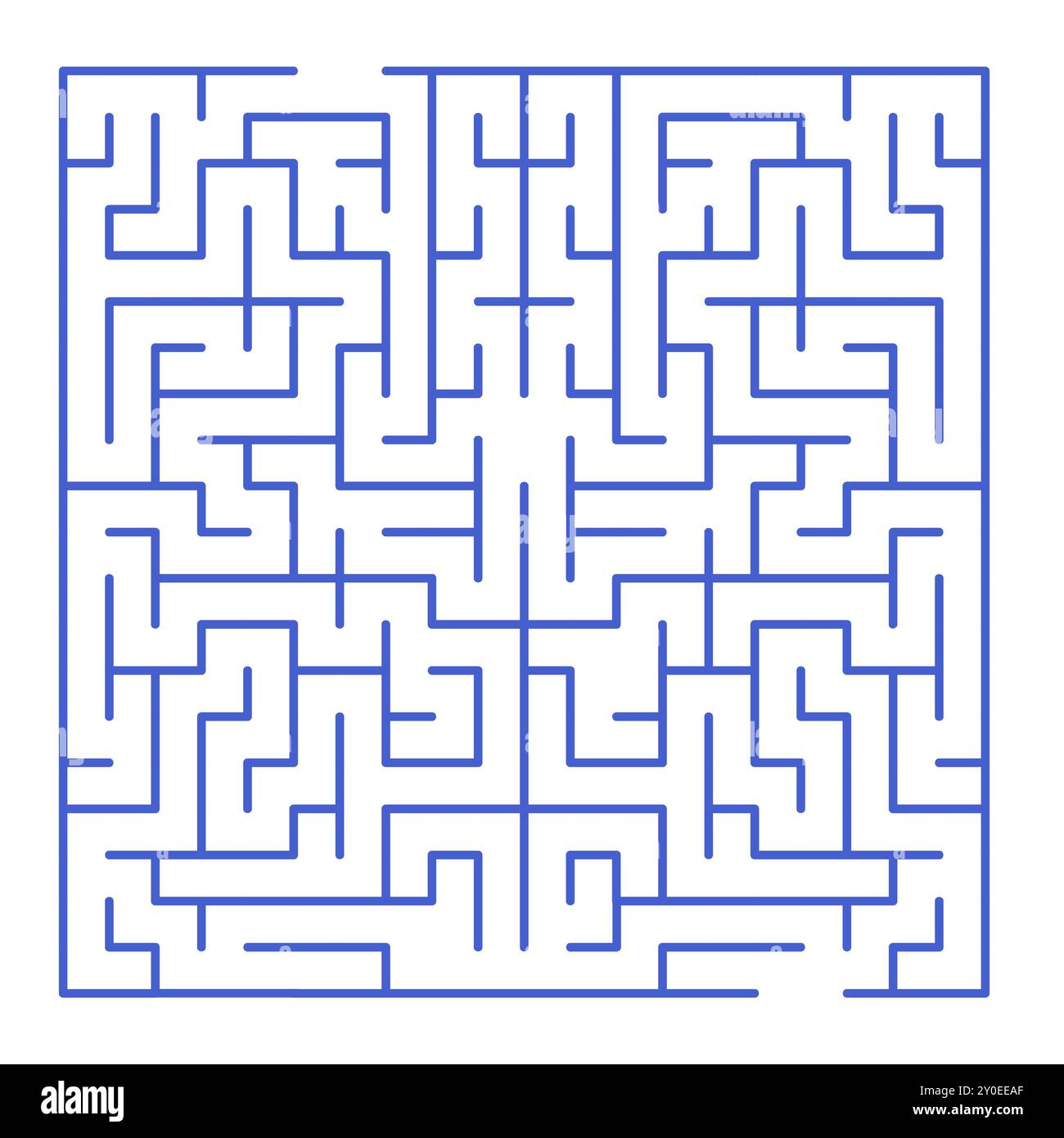 Maze shape design element. There is one entrance and exit and one correct path, but many paths ...