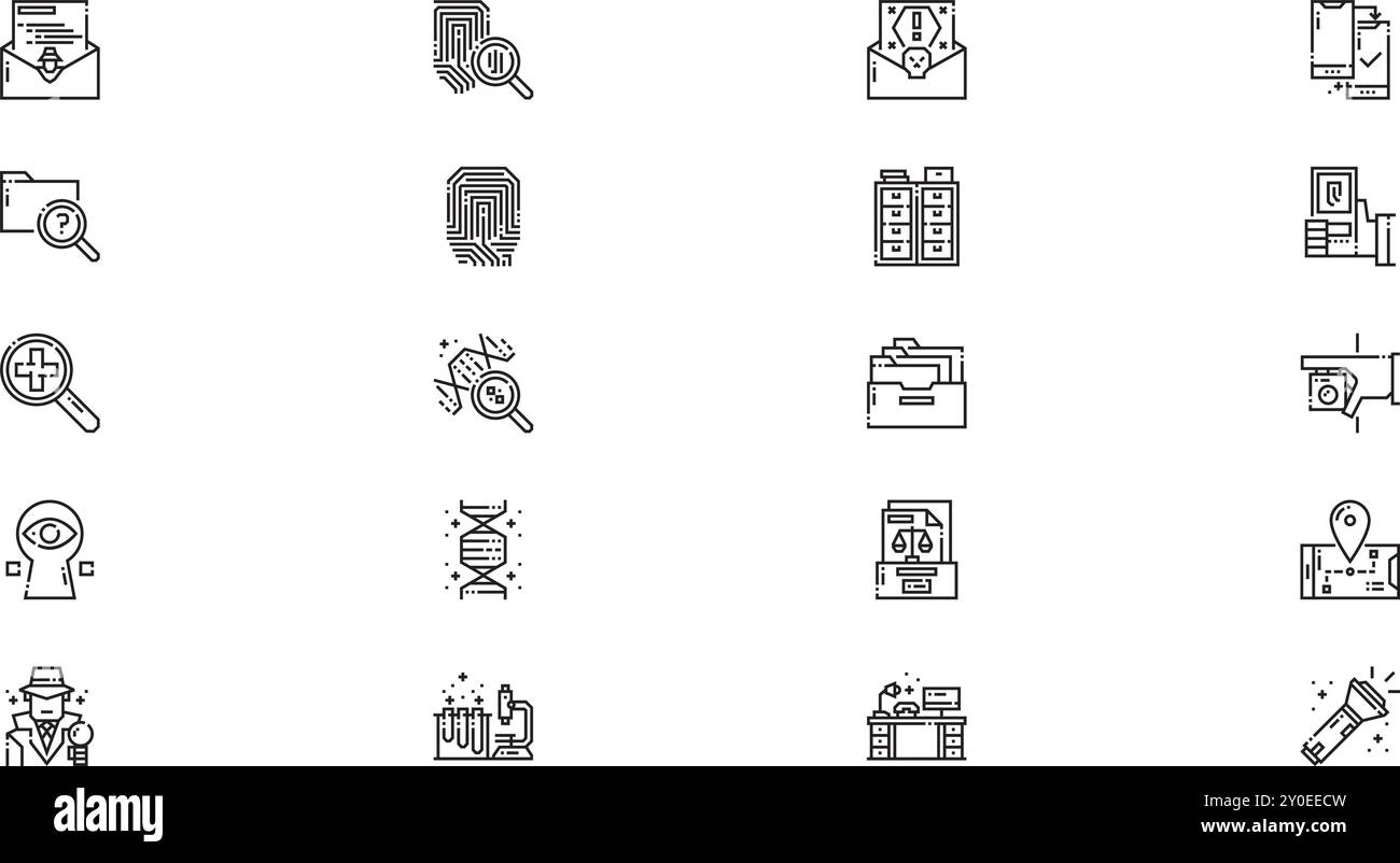 Private detective icons High-Quality Vector Icons Collection with ...
