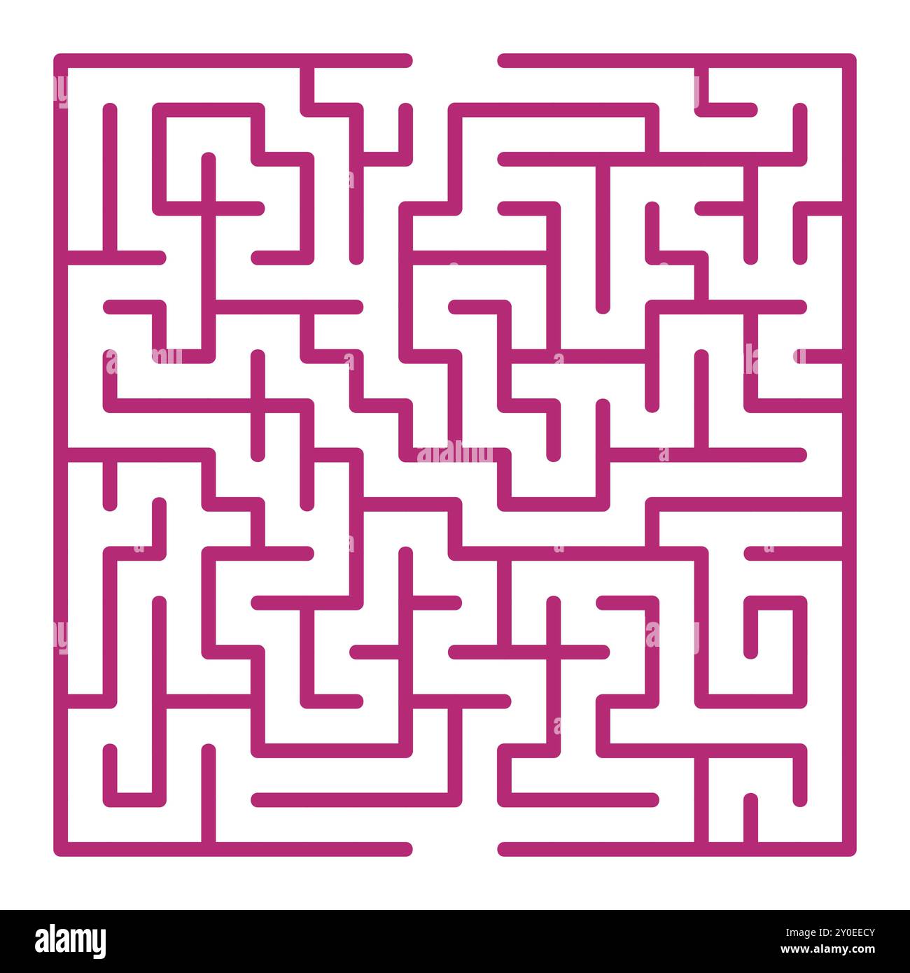 Maze shape design element. There is one entrance and exit and one correct path, but many paths ...