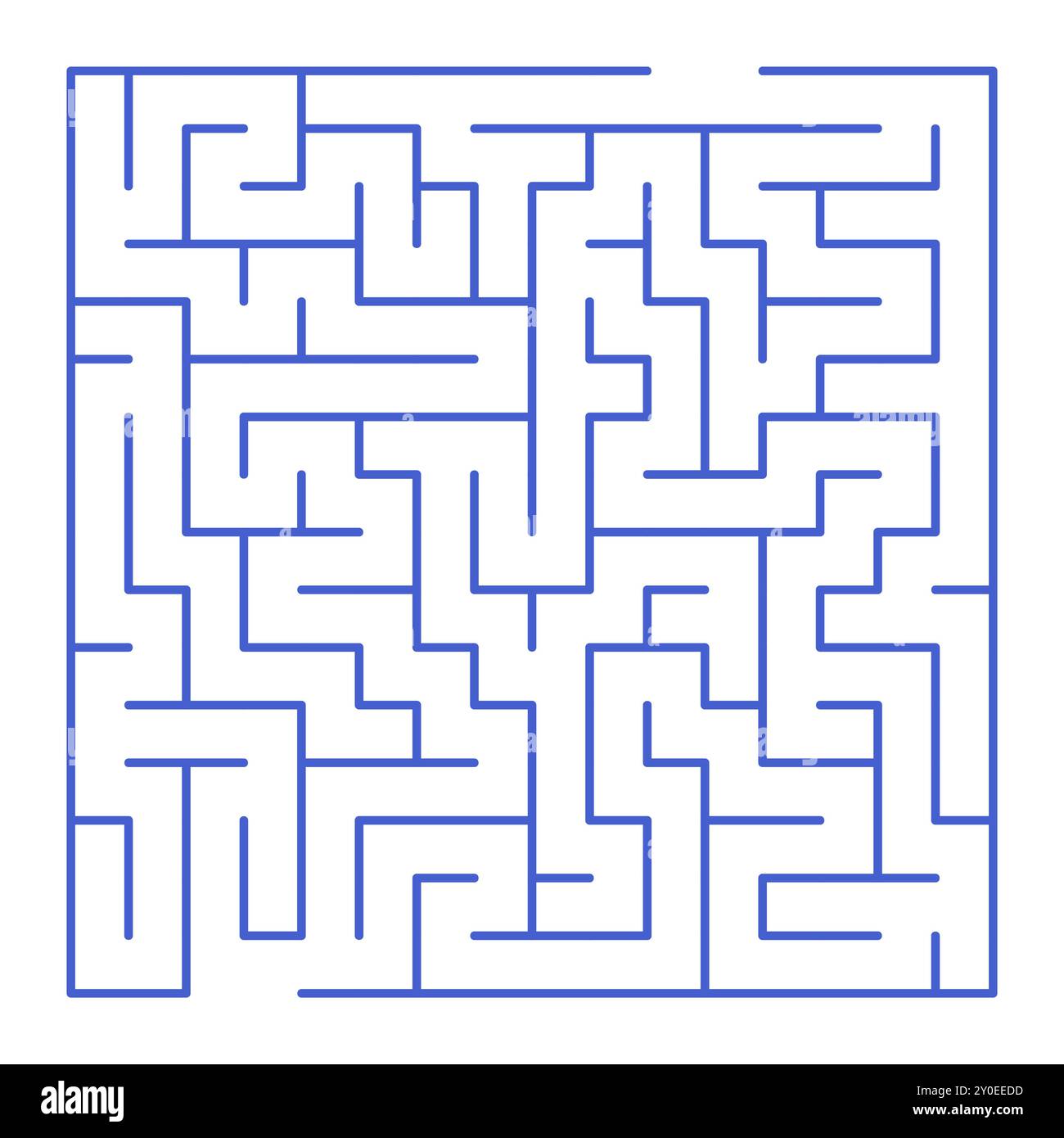 Maze shape design element. There is one entrance and exit and one ...