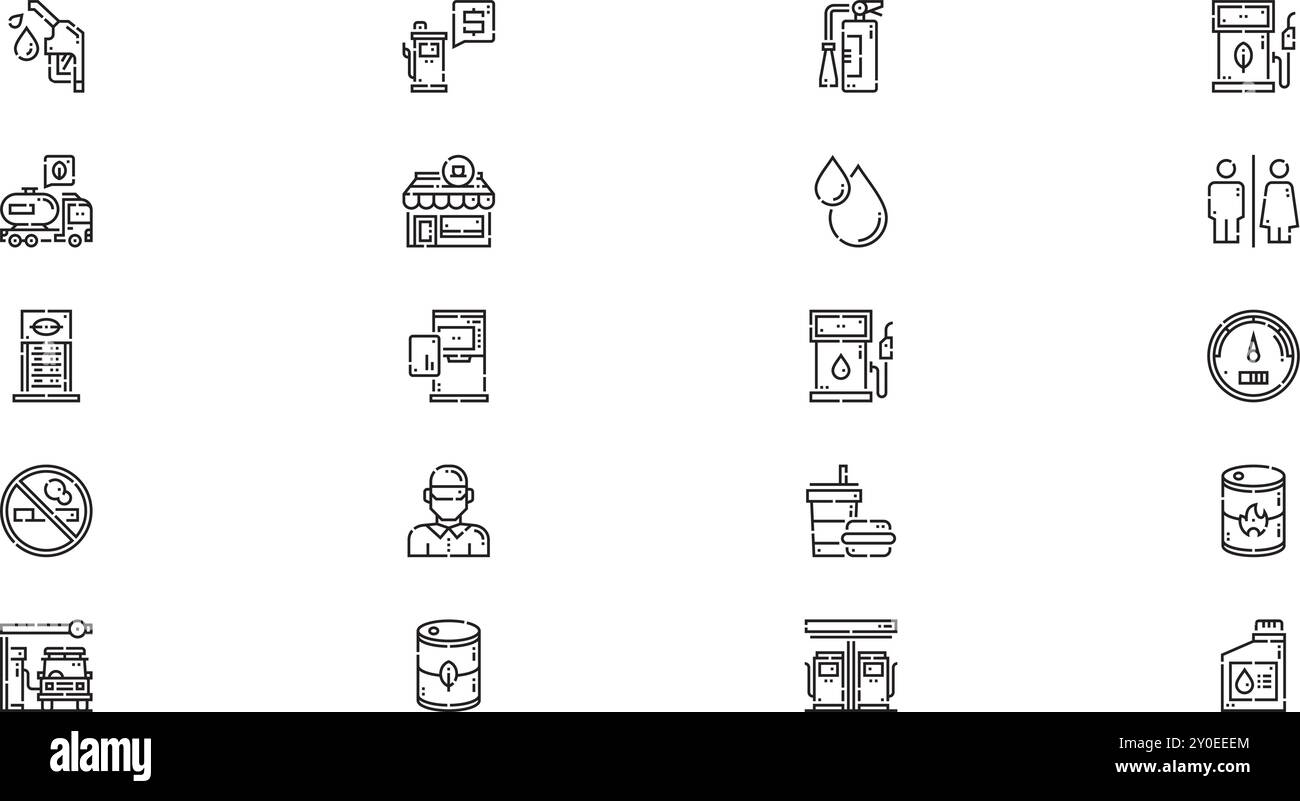 Gas station icons High-Quality Vector Icons Collection with Editable ...