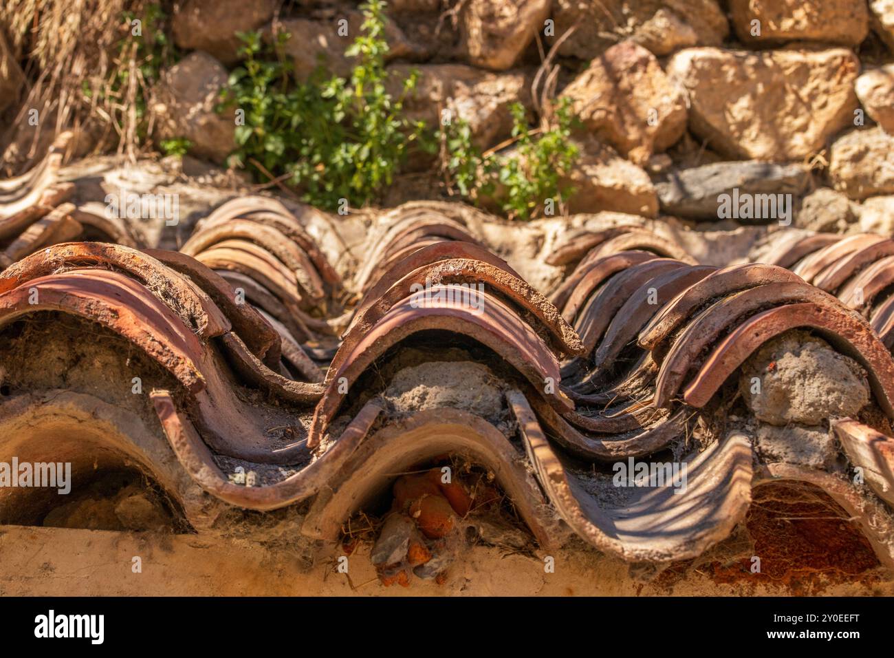 Old Spanish roof tiles Stock Photo - Alamy