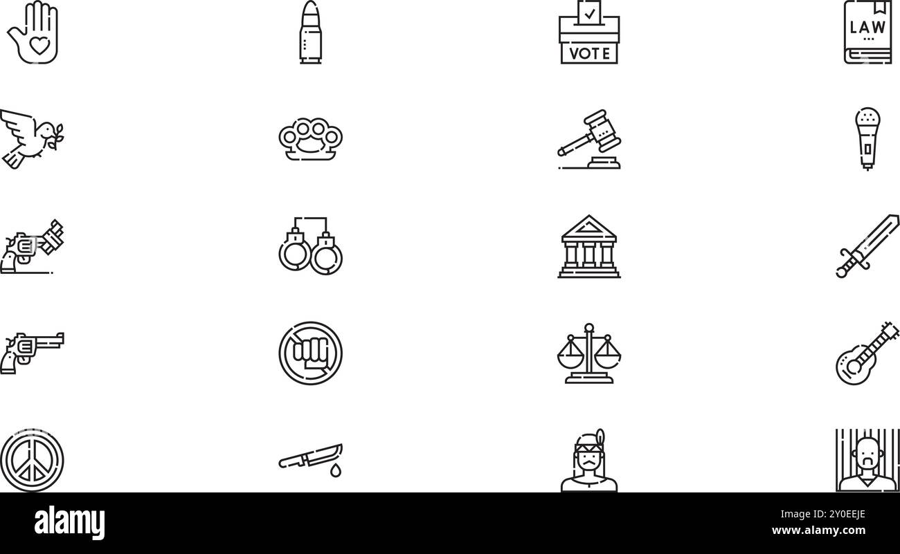 Non violence icons High-Quality Vector Icons Collection with Editable ...