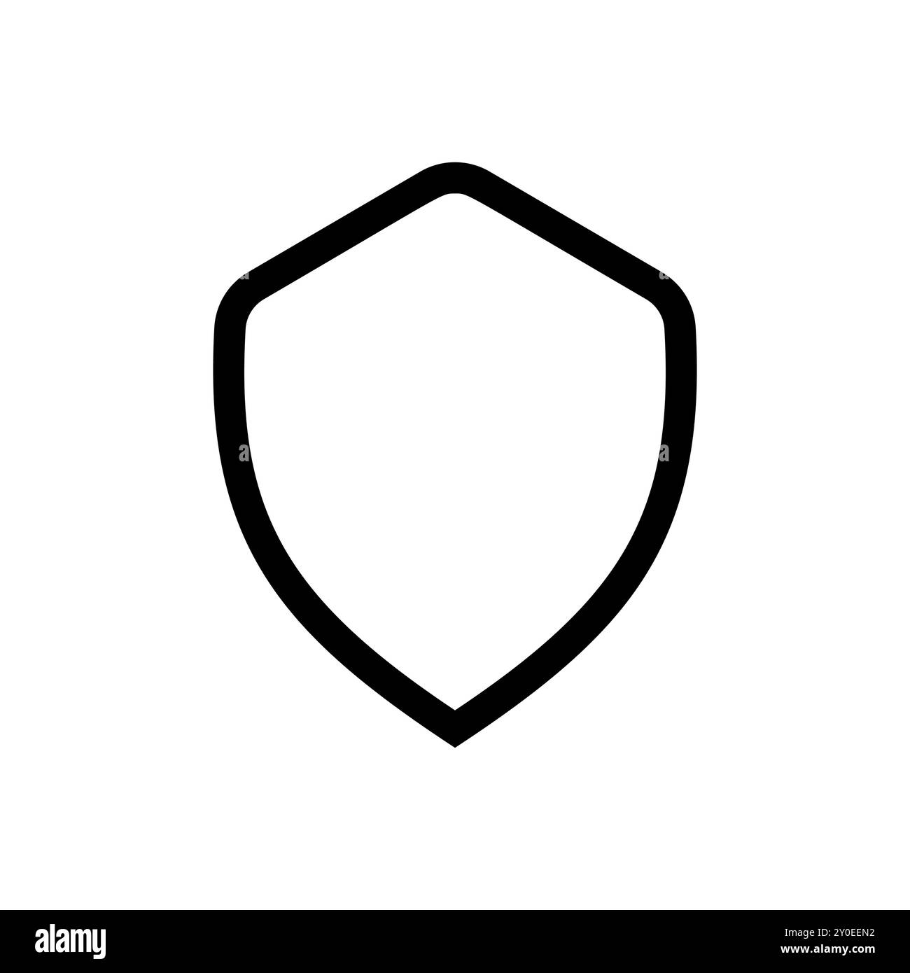 emblem Shield frame Logo. Vector template outline Sign of Protection ...