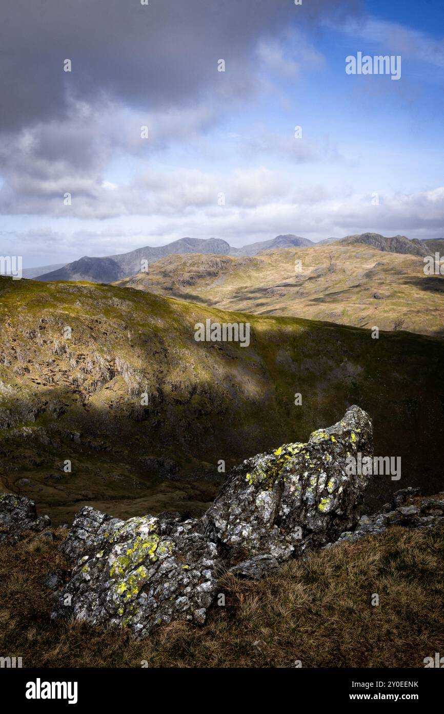 Scafell Pike and Scafell from Wetherlam Stock Photo - Alamy