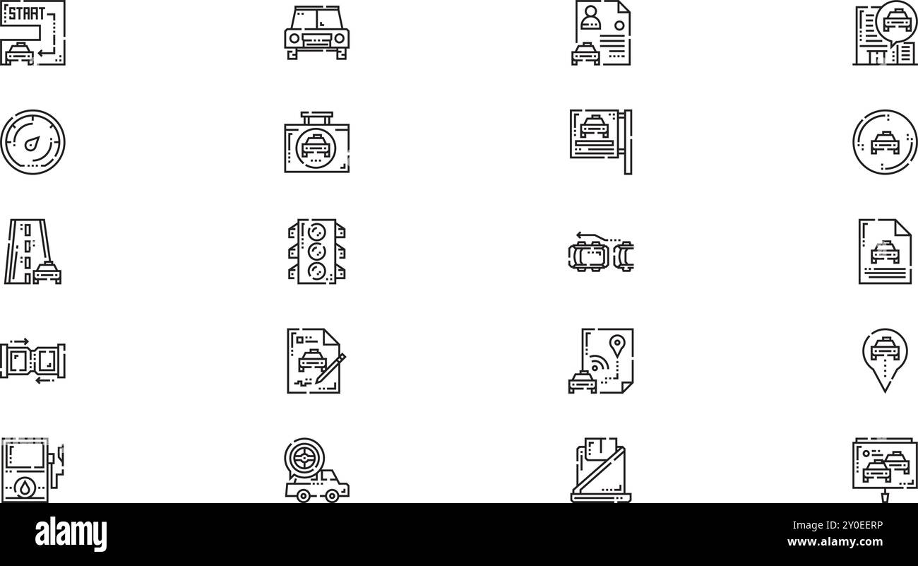Driving school icons High-Quality Vector Icons Collection with Editable ...