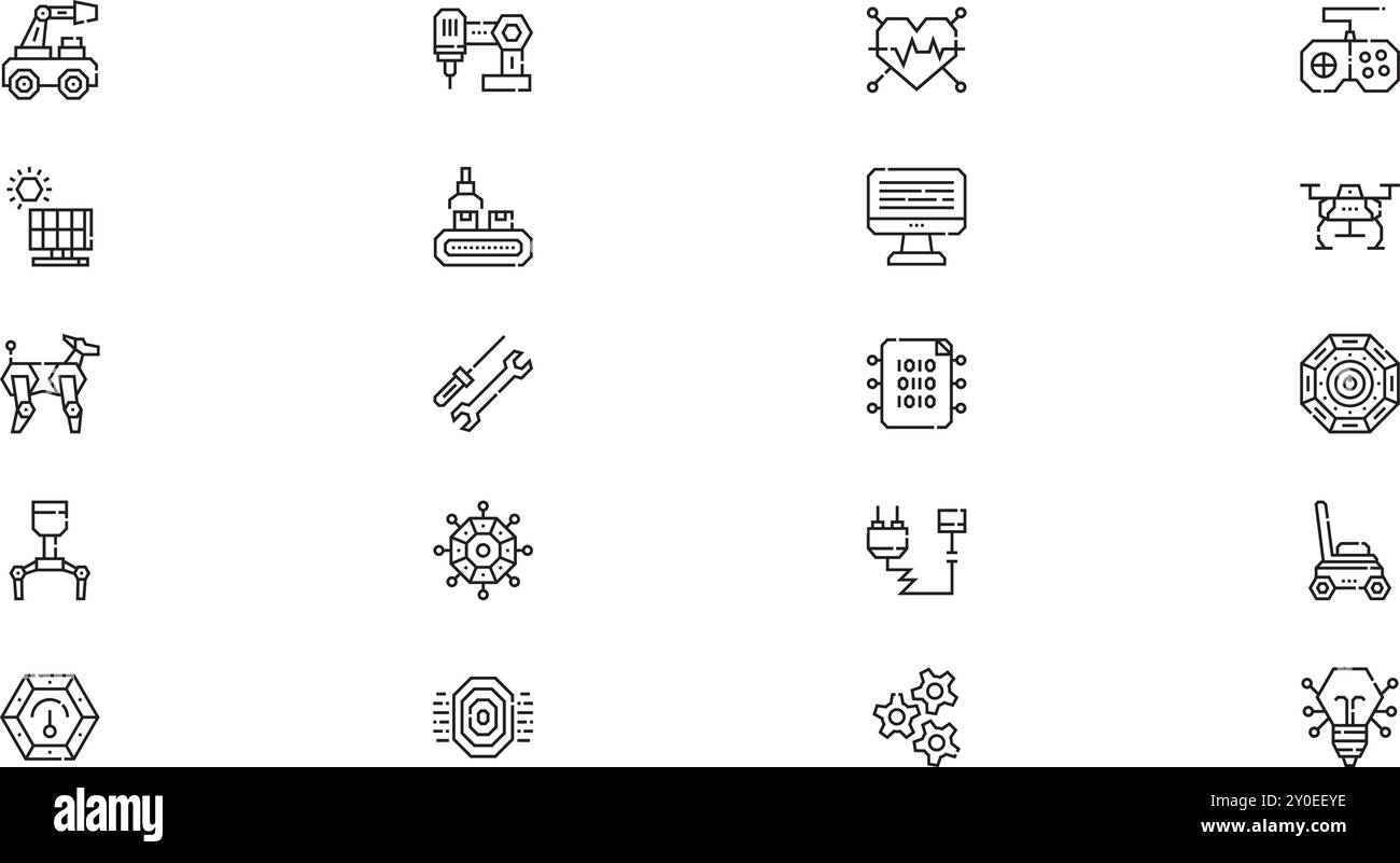 Robotics icons High-Quality Vector Icons Collection with Editable ...