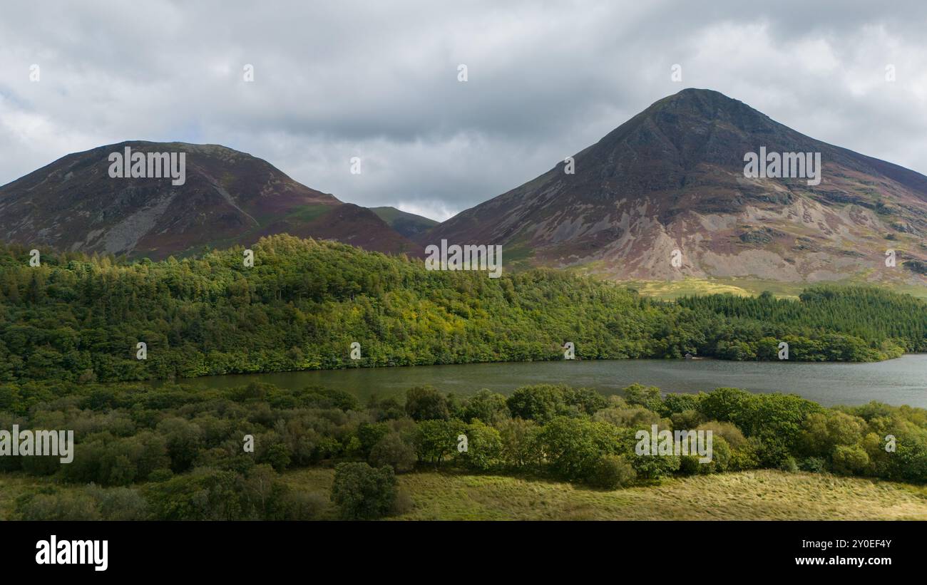 Drone Aerial Footage of Crummock Water around Buttermere in the Lake ...