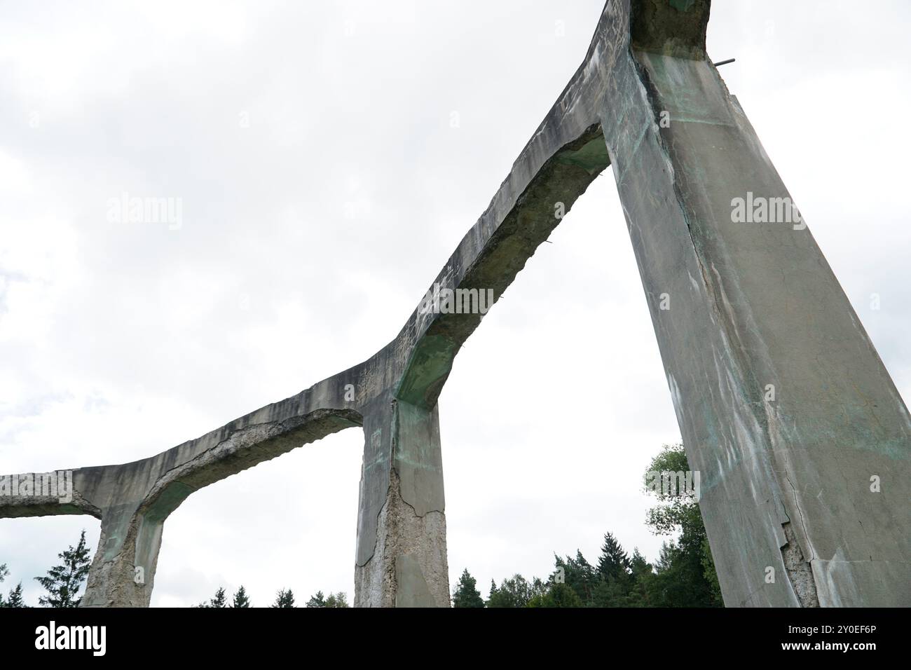 Ludwikowice Klodzkie, Poland - August 10th, 2024 - Concrete structure ...