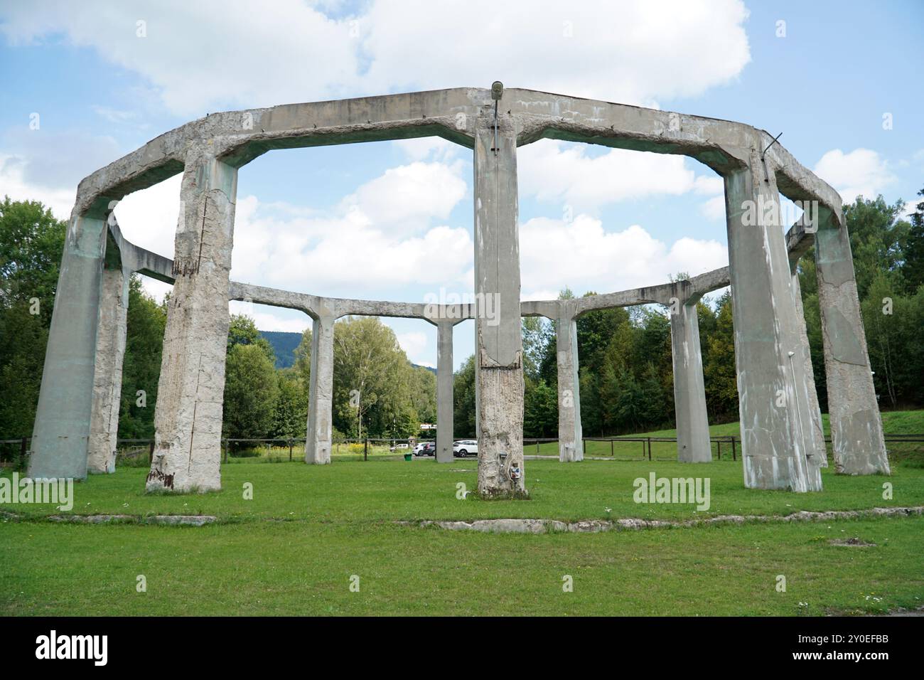 Ludwikowice Klodzkie, Poland - August 10th, 2024 - Concrete structure ...