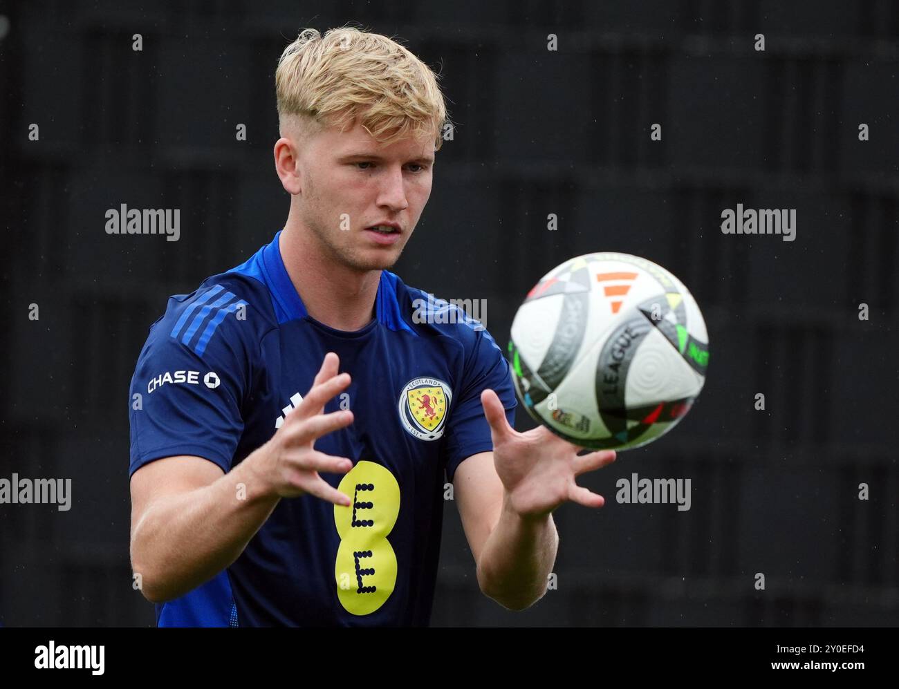 Scotland's Josh Doig during a training session at Lesser Hampden ...