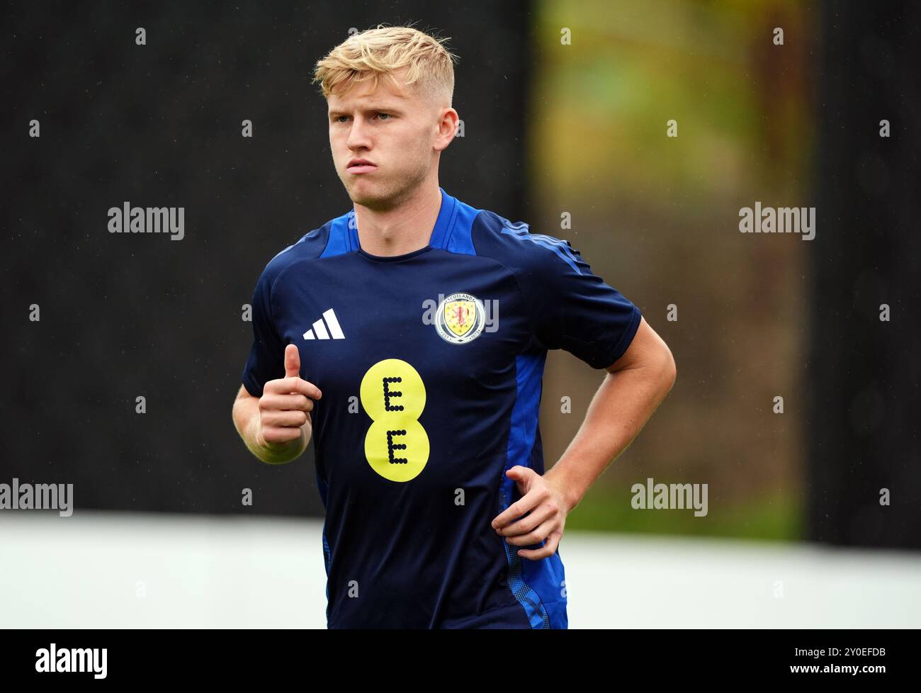 Scotland's Josh Doig during a training session at Lesser Hampden ...