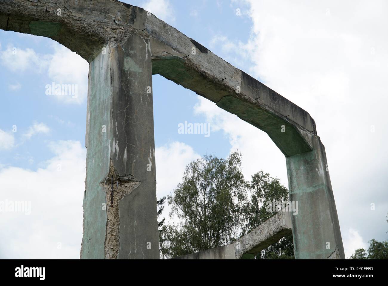 Ludwikowice Klodzkie, Poland - August 10th, 2024 - Concrete structure ...
