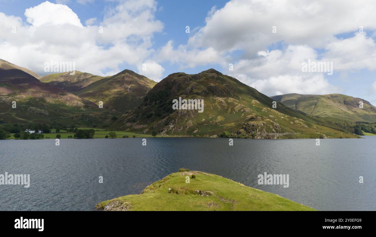 Drone Aerial Footage of Crummock Water around Buttermere in the Lake ...