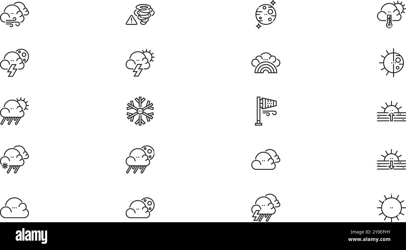 Weather icon pack High-Quality Vector Icons Collection with Editable ...