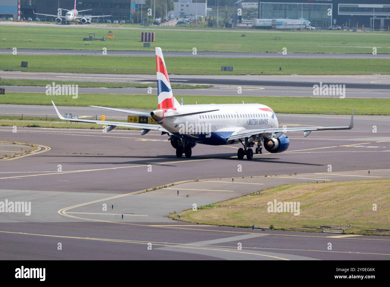 A British Airways Embraer E190SR Plane At Schiphol Airport The ...