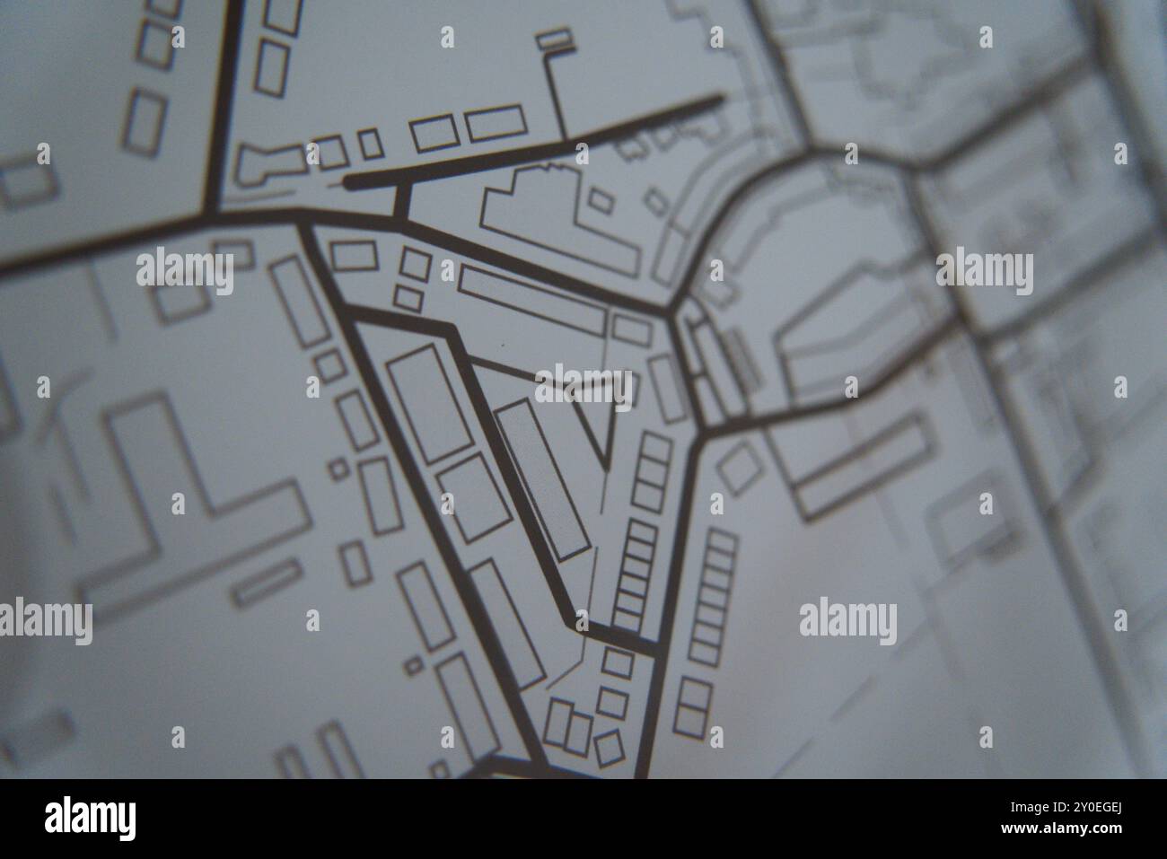 Close-Up of Black and White Map Stock Photo - Alamy