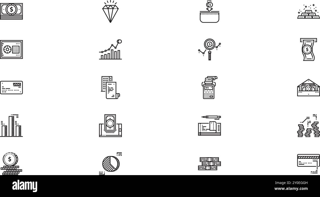 Banking icons High-Quality Vector Icons Collection with Editable Stroke ...