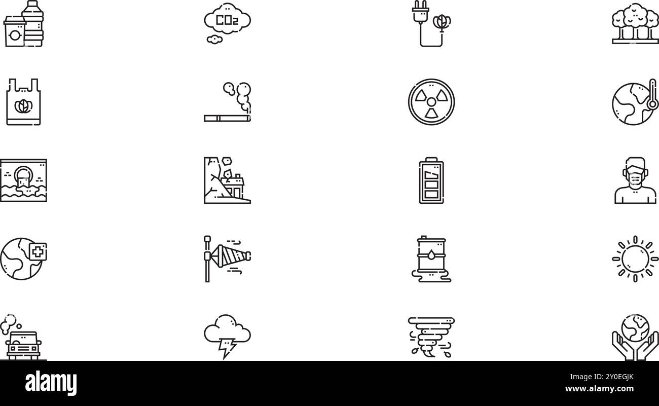 Climate change icons High-Quality Vector Icons Collection with Editable ...