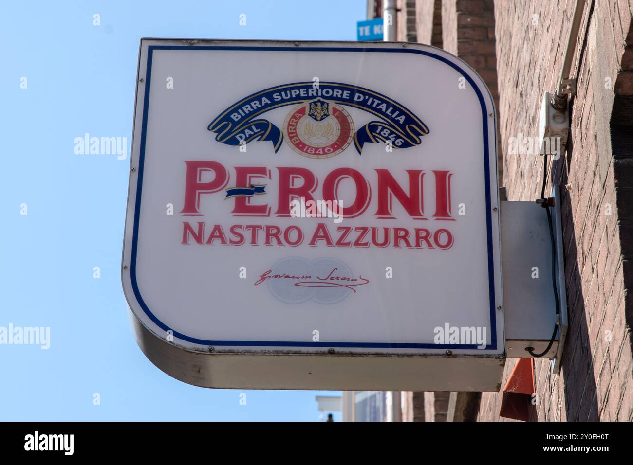 Peroni beer logo hi-res stock photography and images - Alamy