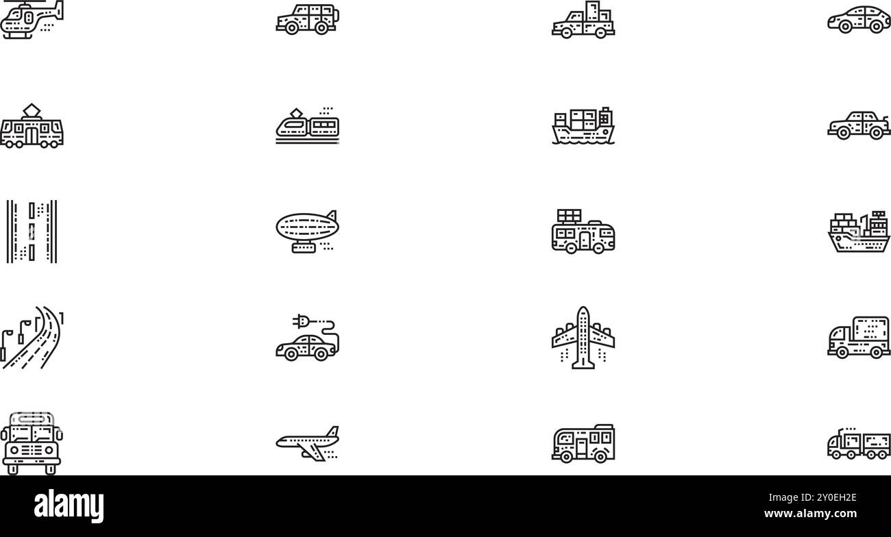 Public transportation icons High-Quality Vector Icons Collection with ...