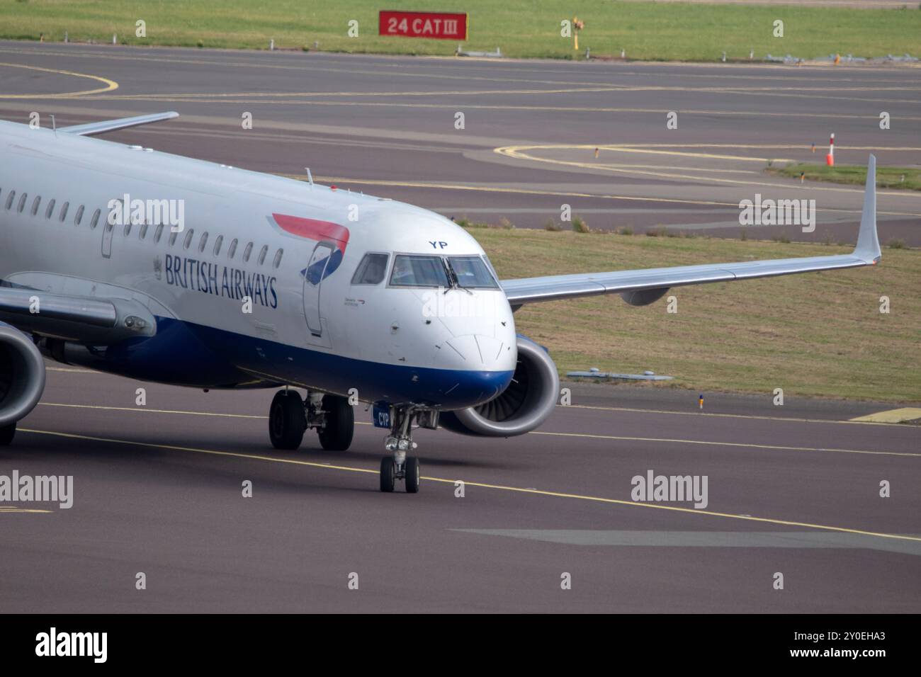 British Airways Embraer E190SR Plane At Schiphol Airport The ...