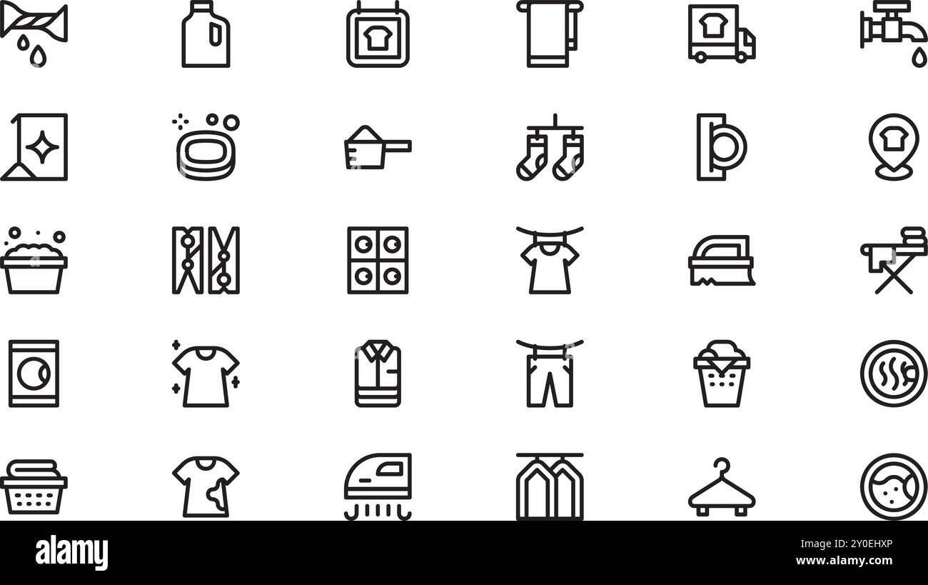 Laundry icons High-Quality Vector Icons Collection with Editable Stroke ...