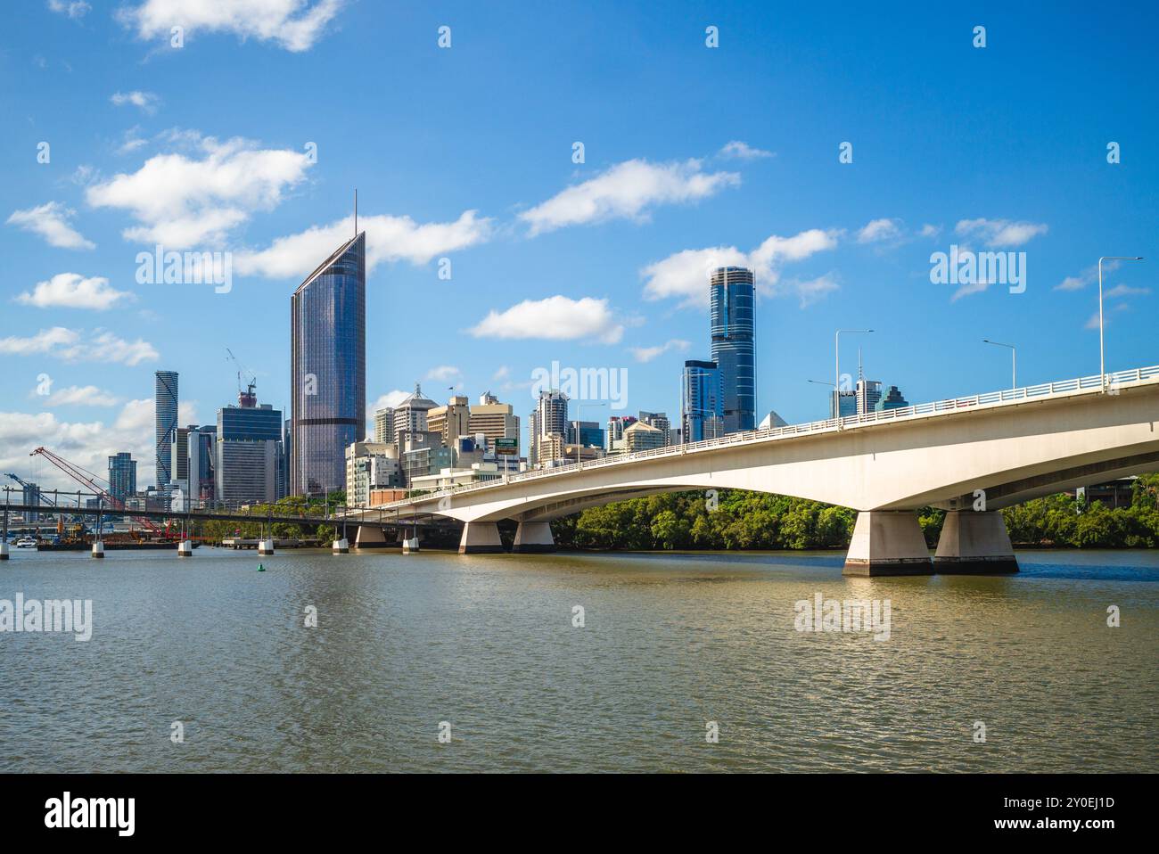 Captain Cook Bridge over Brisbane River in Brisbane, Queensland ...