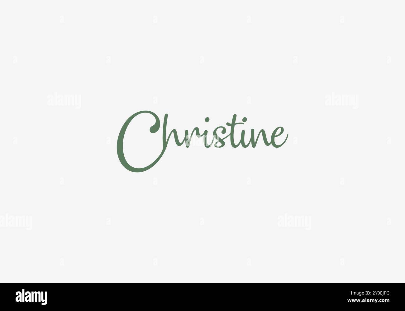 Logo Christine Typography and lettering, Simple modern and minimalist ...