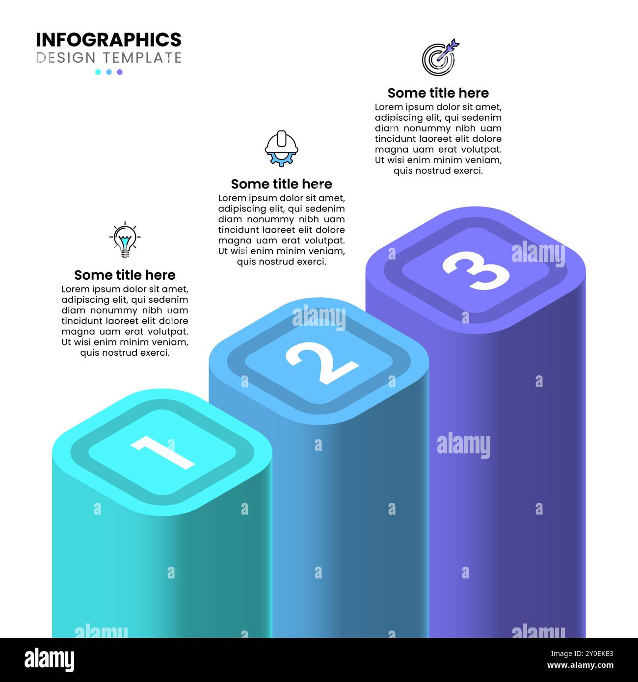 Infographic template with icons and 3 options or steps. Columns. Can be used for workflow layout ...