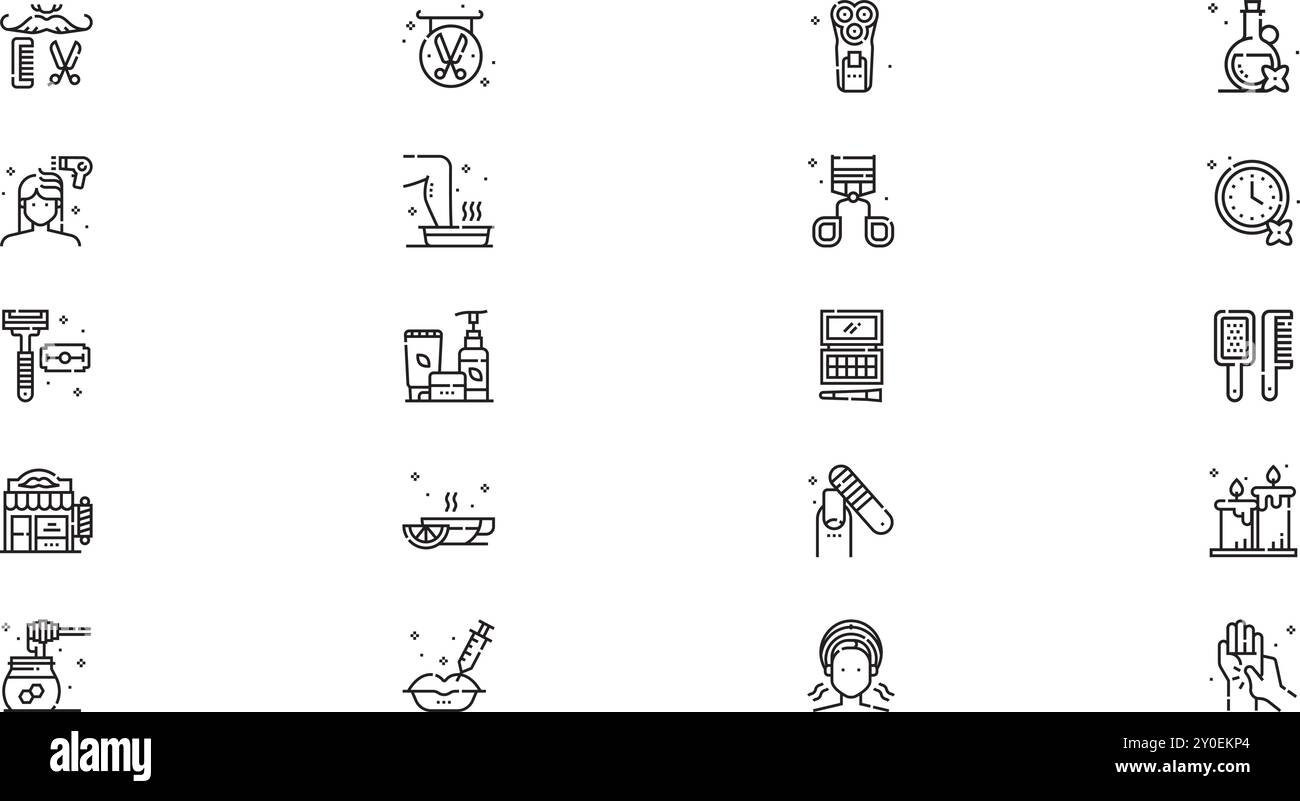 Beauty Salon Icons High Quality Vector Icons Collection With Editable
