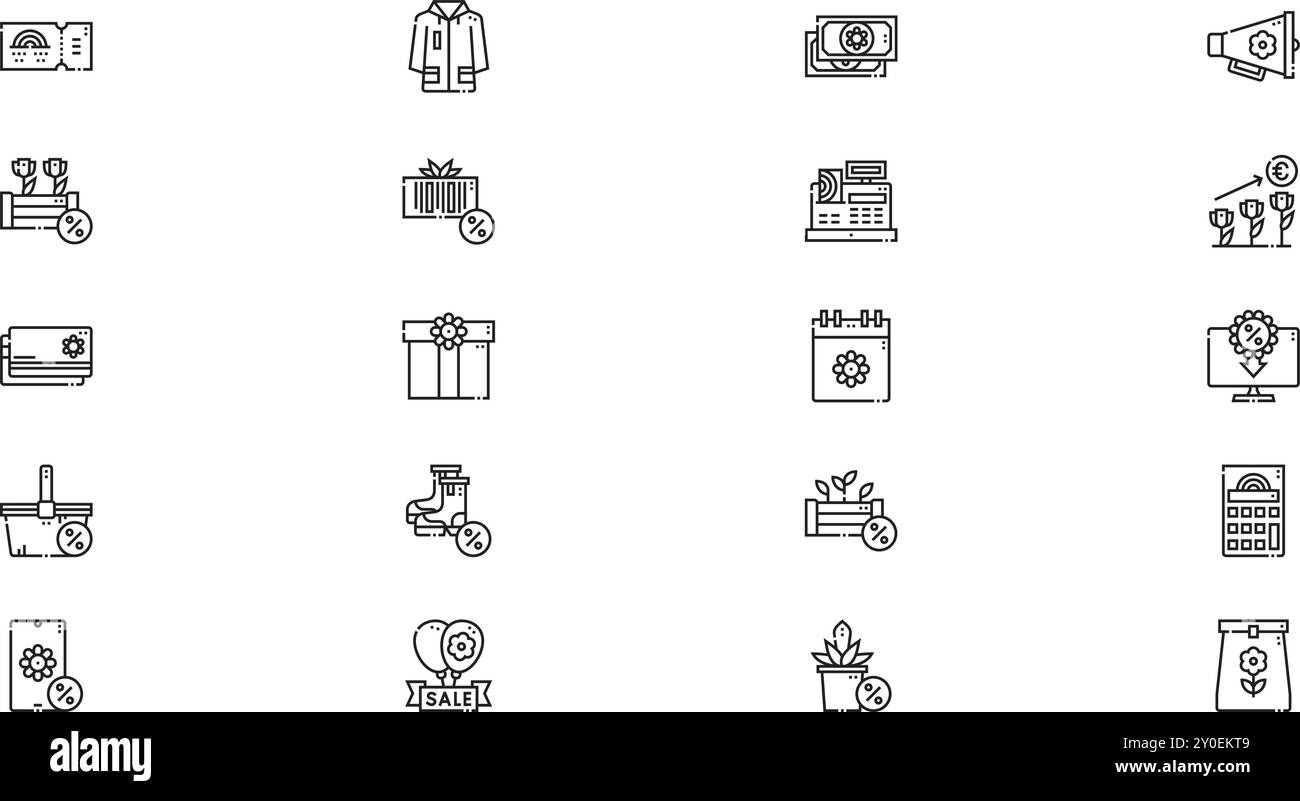 Spring sales icons High-Quality Vector Icons Collection with Editable ...