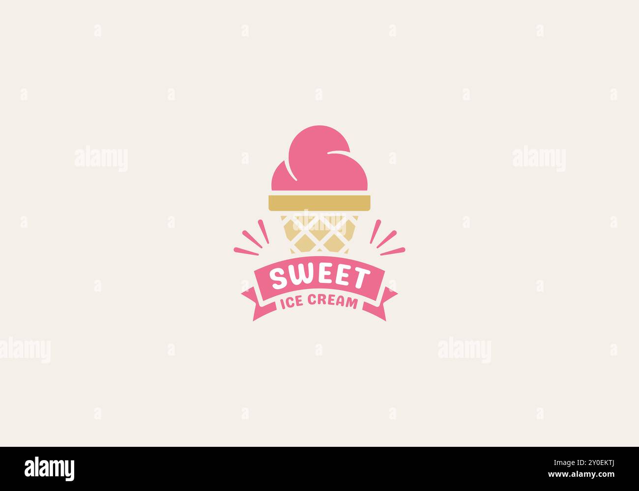 Logo Sweet Ice Cream, Logo Ice Cream, fun, fresh and friendly, editable ...