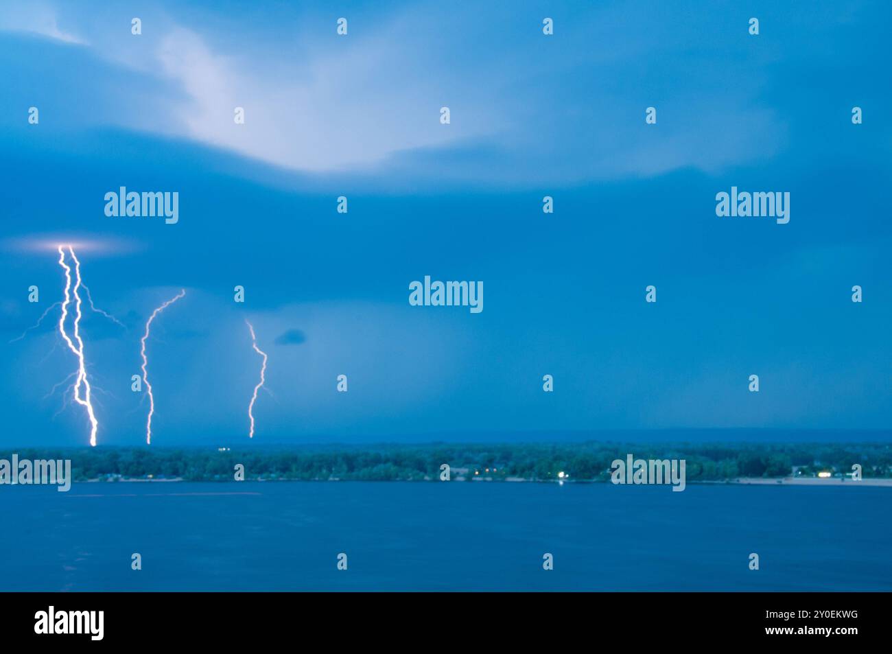 Weather in Samara Lightning over the Volga River Samara Samara region ...