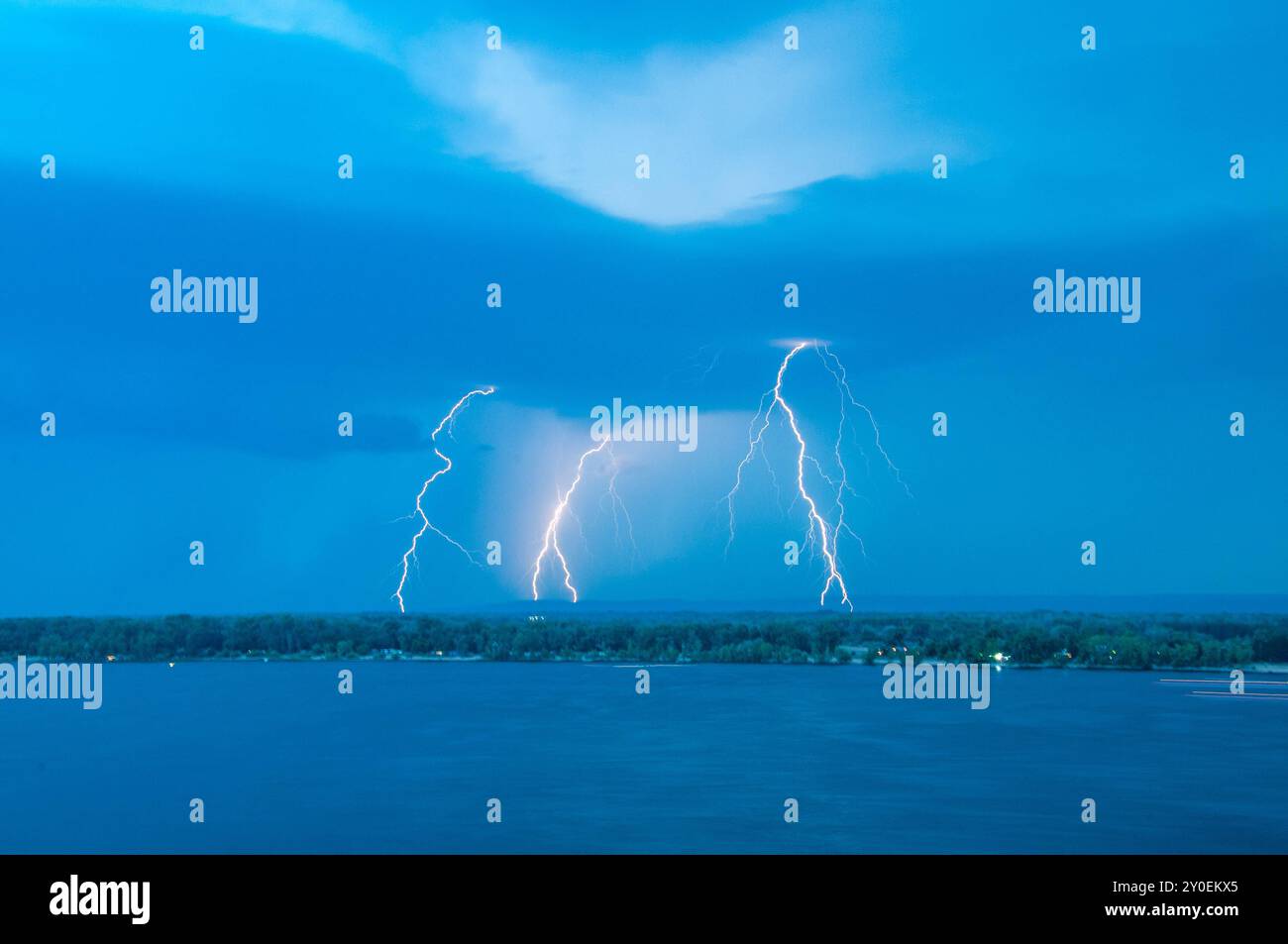 Weather in Samara Lightning over the Volga River Samara Samara region ...