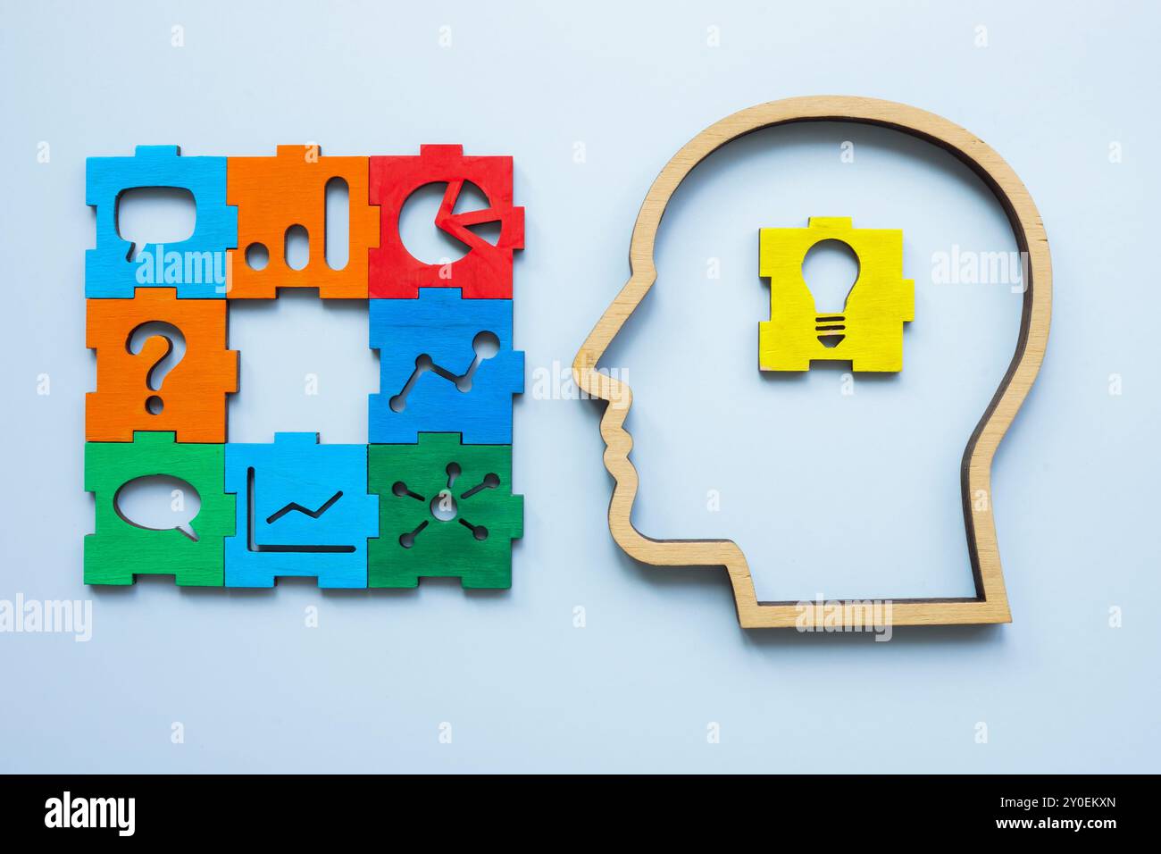 Head and puzzle pieces. Problem-solving and business ideas Stock Photo ...
