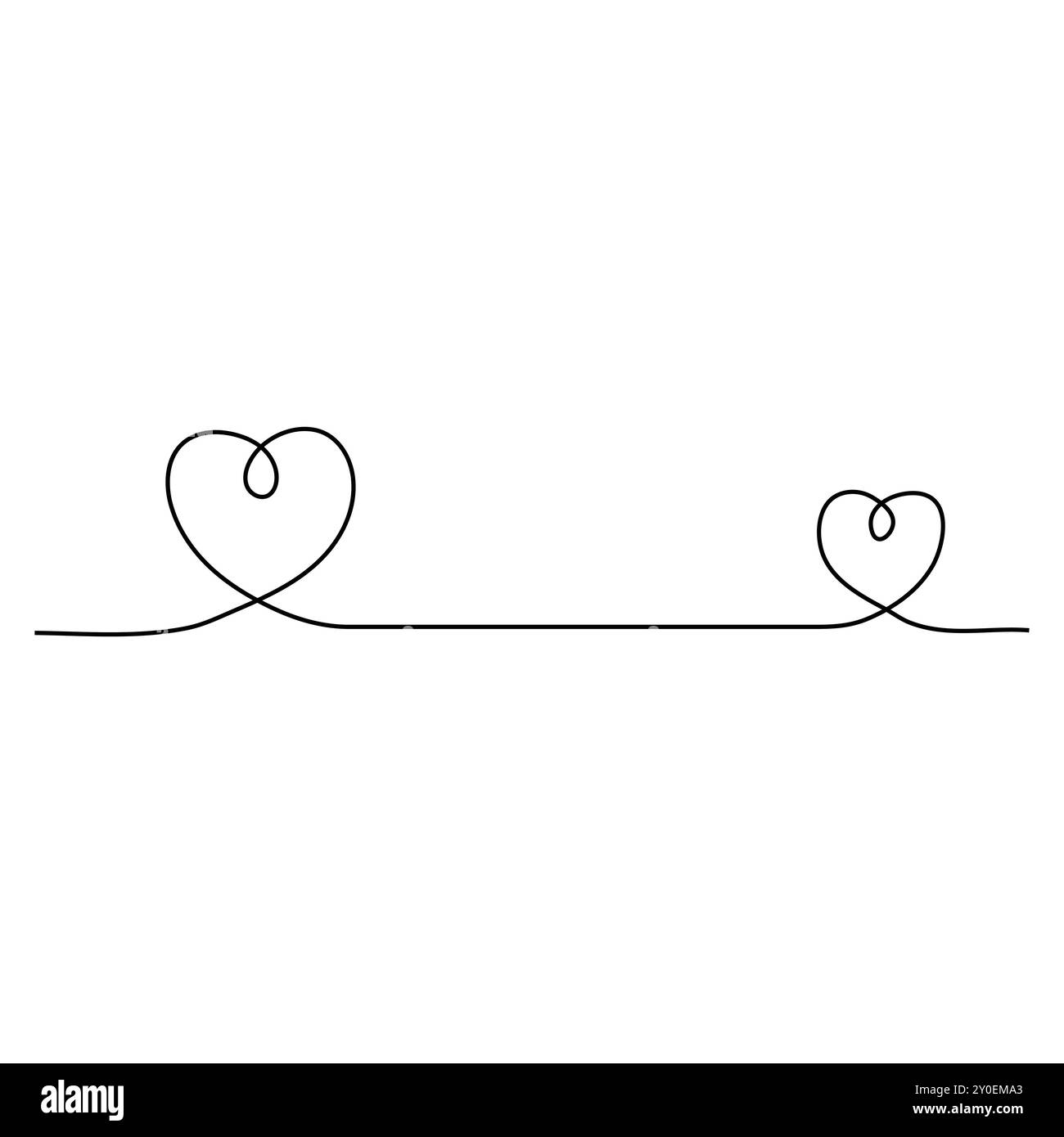 Continuous single line drawing heart valentine's day love vector ...