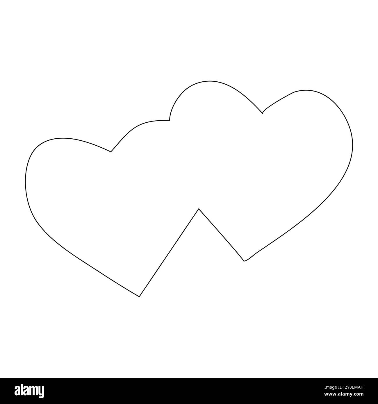 Continuous single line drawing heart valentine's day love vector ...