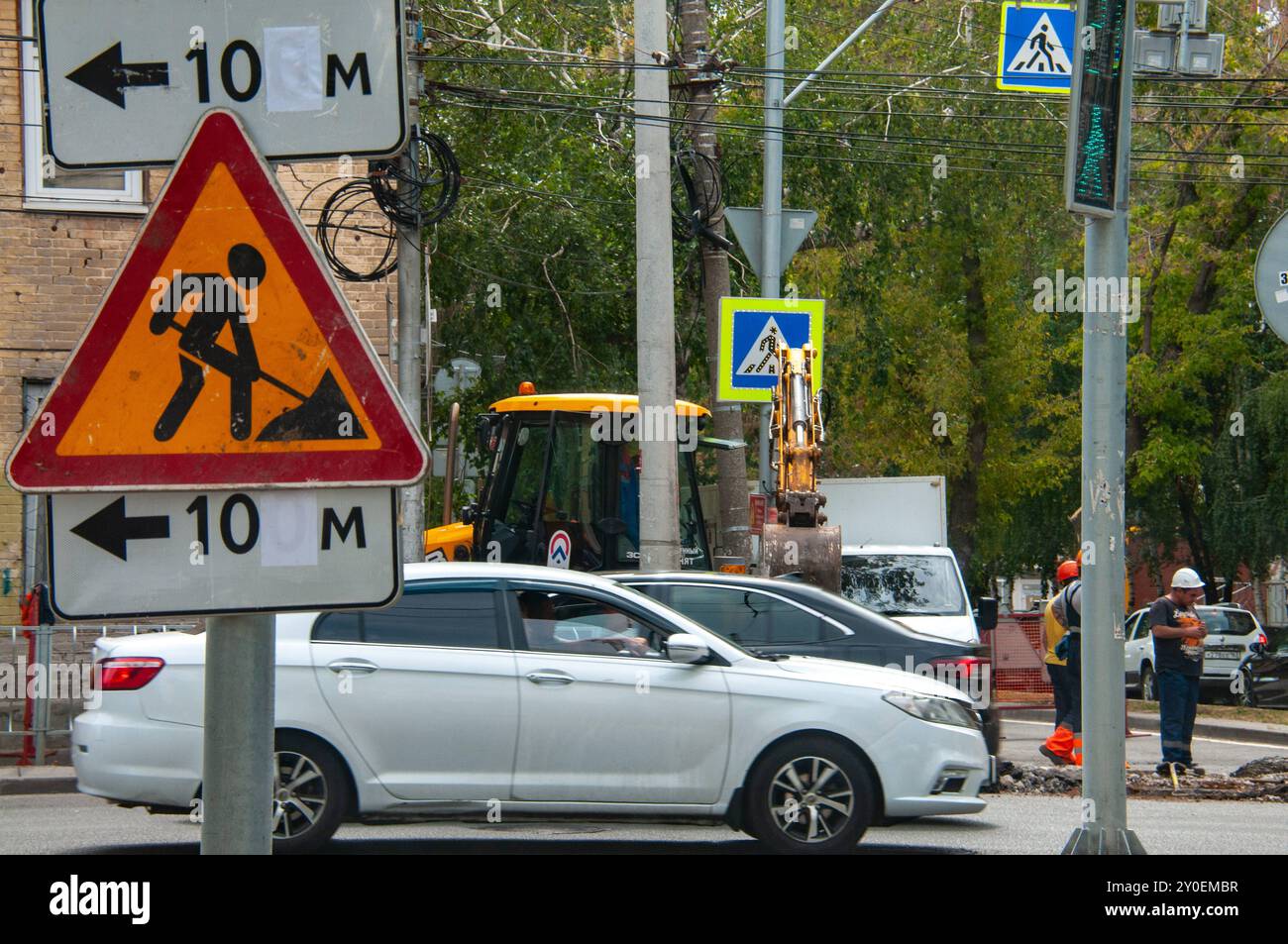 Road works Construction works on the complex improvement of Samara ...