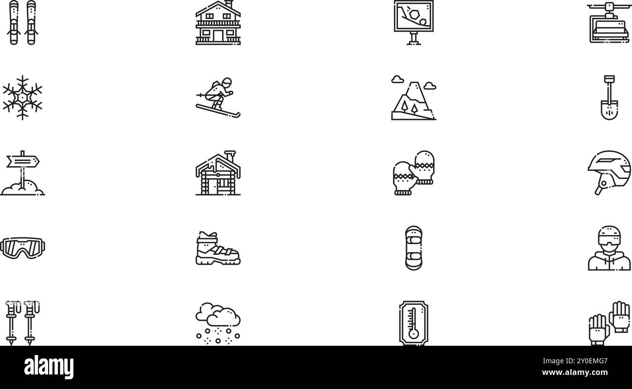 Ski resort icons High-Quality Vector Icons Collection with Editable ...